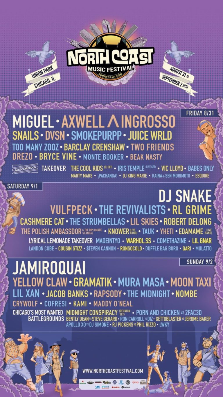 North Coast Music Festival Announces 2018 Lineup - EDM Chicago